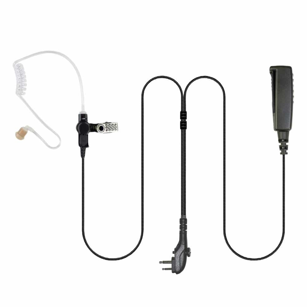 2-Wire Surveillance Kit Earpiece with Braided Fiber Cabling For Hytera ...